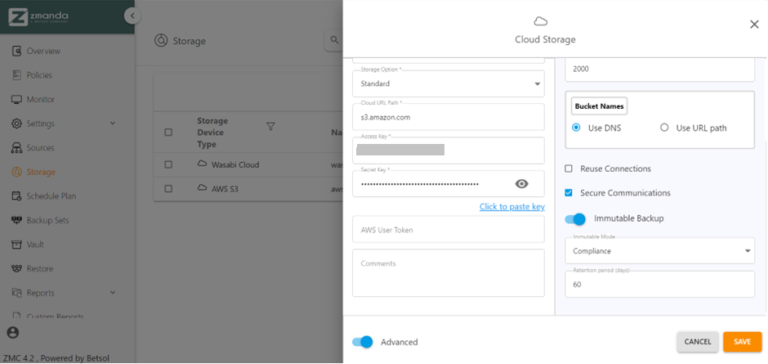Immutable Backup For Aws And Wasabi Cloud Storage Zmanda