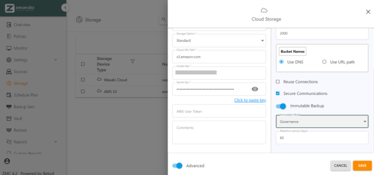 Immutable Backup For Aws And Wasabi Cloud Storage Zmanda