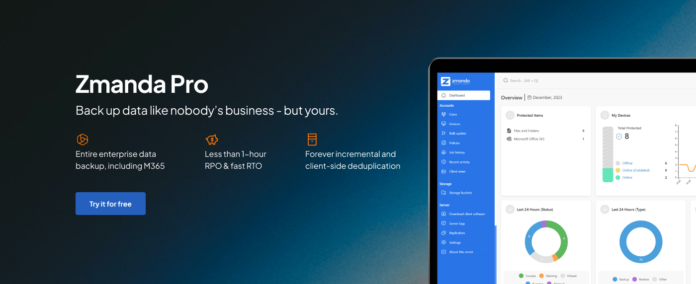 Zmanda Backup & Recovery - Forever Incremental Backup Zmanda Backup & Recovery - Forever Incremental Backup