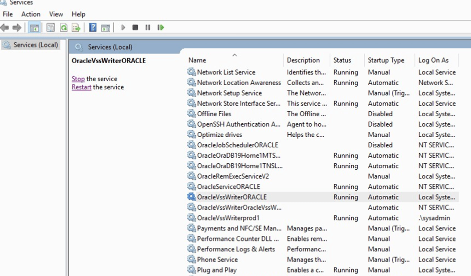 Troubleshooting VSS Writer Issues Affecting Oracle Backups On Windows ...