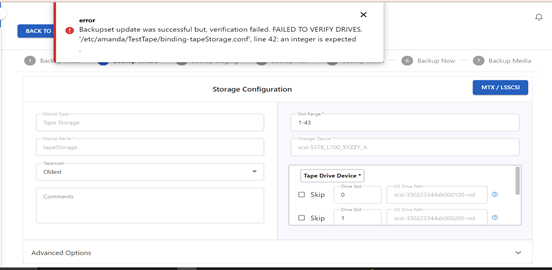Resolving Integer Is Expected Error In Backup Where Page Zmanda