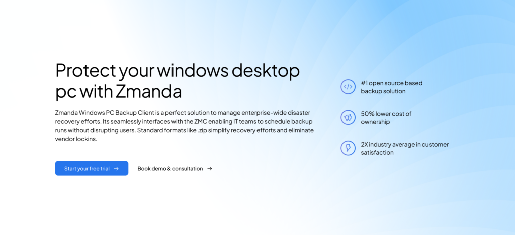 Best Windows Backup Software | Zmanda Backup And Recovery