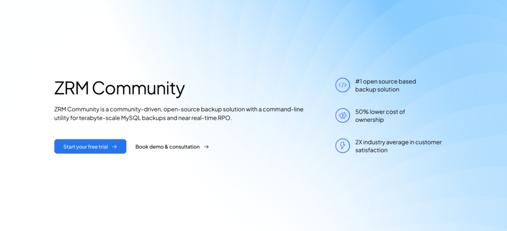 Zrm Community For Mysql Backup Mysql Database Backup Zmanda