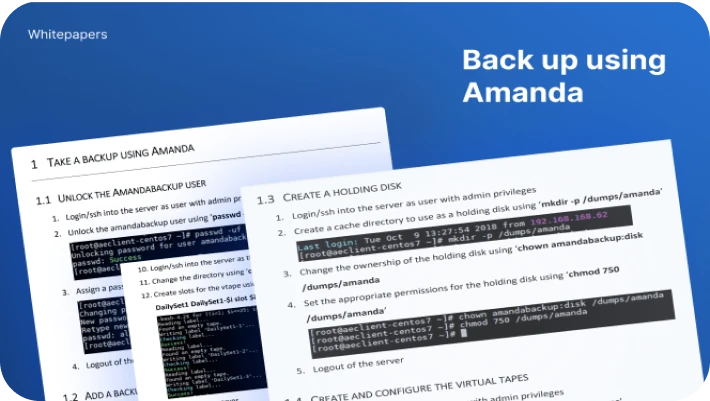 Amanda Community Edition | Open Source Backup Software