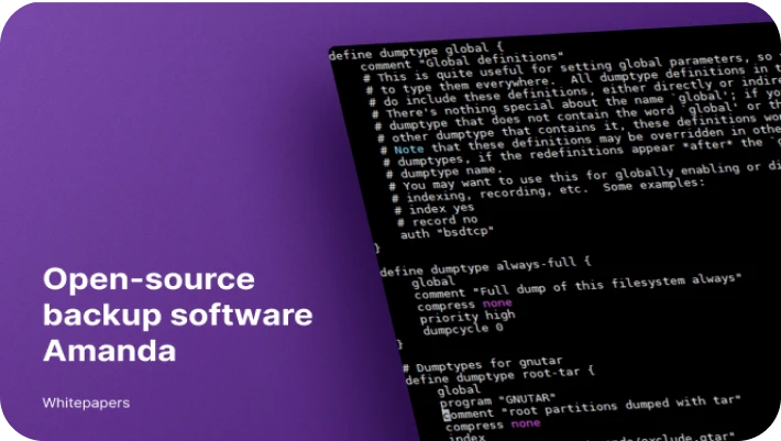 Amanda Community Edition | Open Source Backup Software
