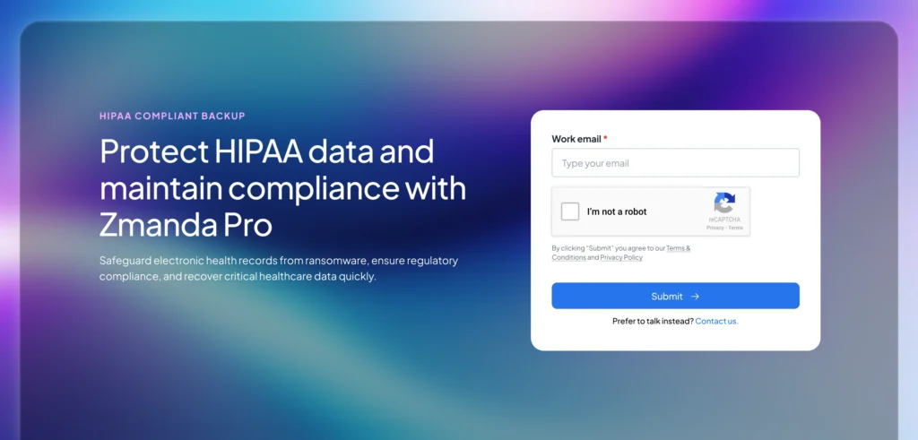 Software di backup conforme a HIPAA | Zmanda Pro